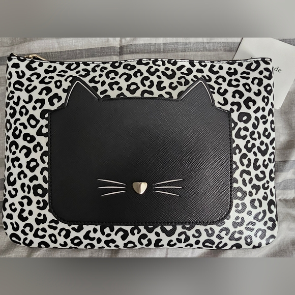 kate spade | Bags | New Kate Spade Large Meow Cat Zip Clutch | Poshmark